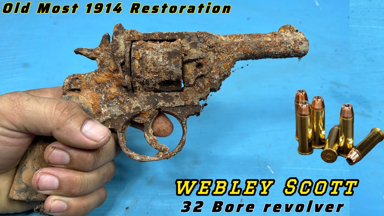 Webley Scott 32 Bore Revolver Old Most 1914 Restoration, Webley 32 Bore ...