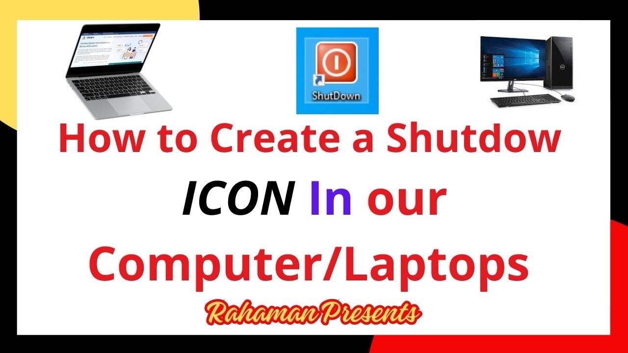 How to Create a Shutdown Icon In our Computer or Laptop - YouTube
