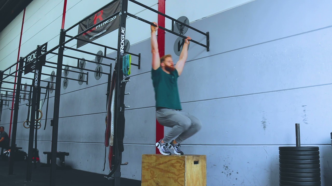 Feet supported kipping pull up - YouTube