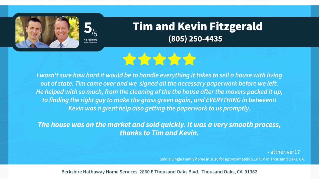 Tim Fitzgerald - REVIEWS, Real Estate Agent reviews in Thousand Oaks ...