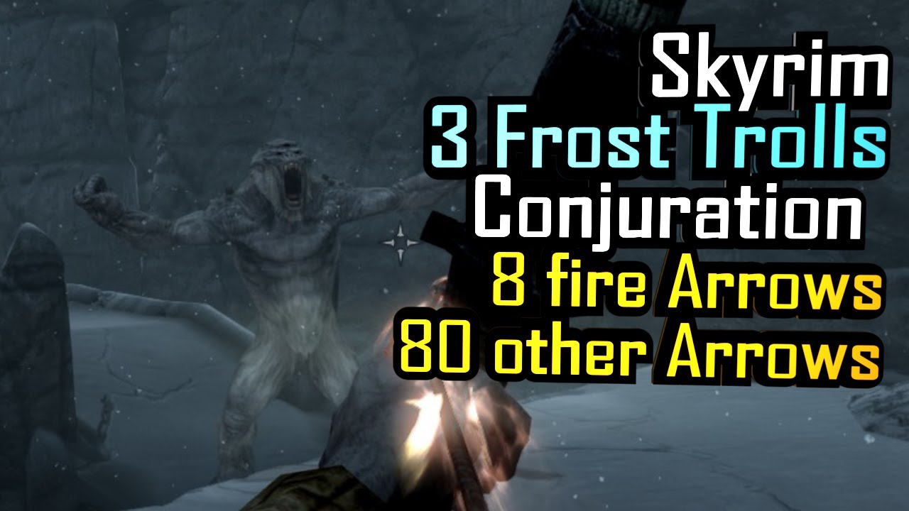 Skyrim 3 Frost Trolls - YouTube
