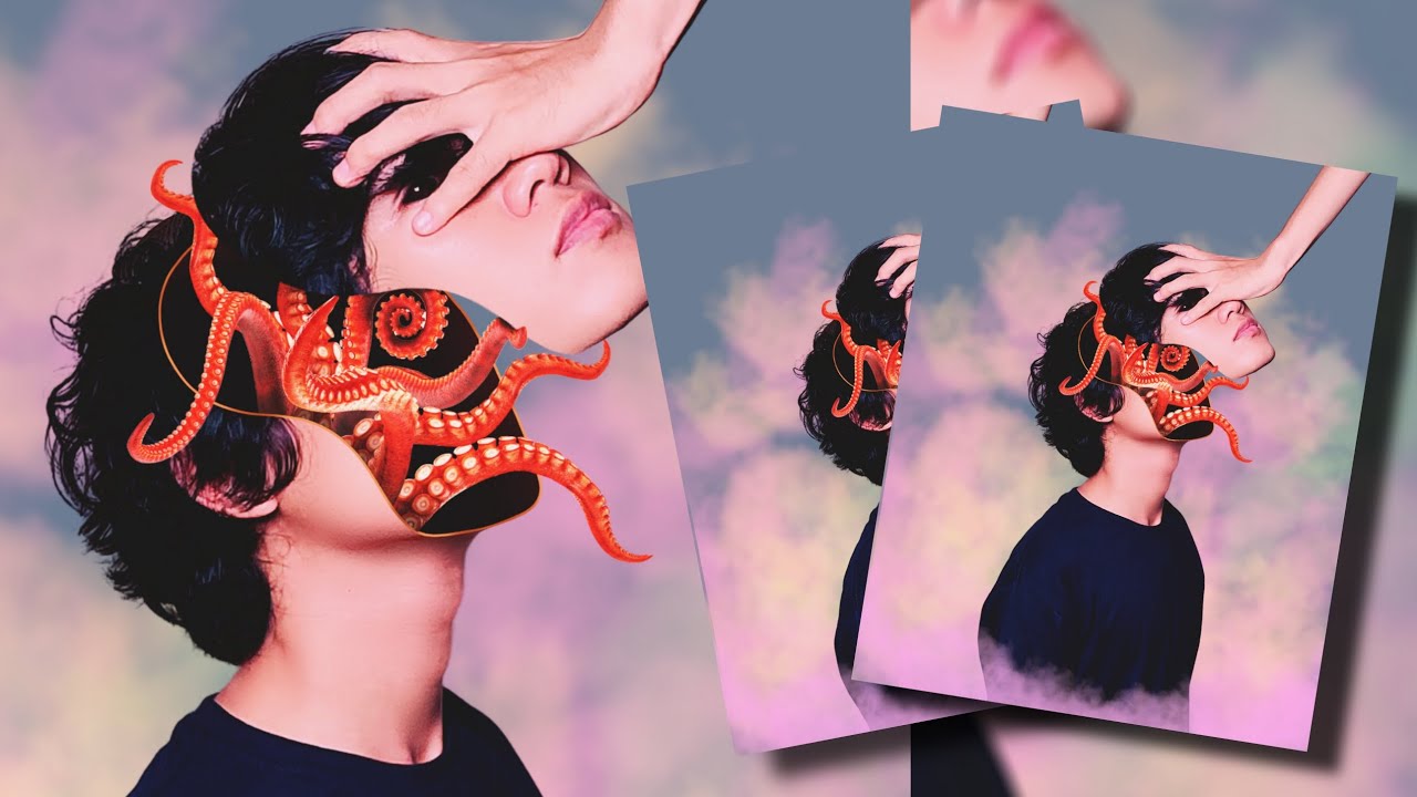 TENTACLE FACE POTRAIT MANIPULATION PHOTO // TUTORIAL PISCART - YouTube