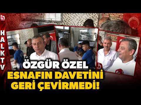 Özgür Özel'den Gaziantep'te esnaf ziyareti! Pideci dükkanında renkli anlar!