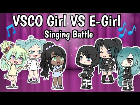 VSCO Girl vs E-Girl singing battle|Rainbow Honey|Gacha Life - YouTube