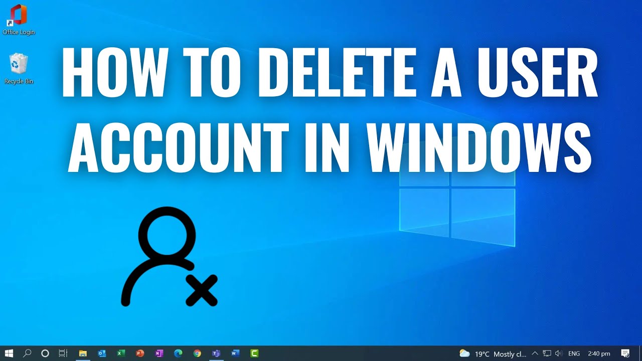How To Delete A User Account On Windows 10 | How to delete user window ...