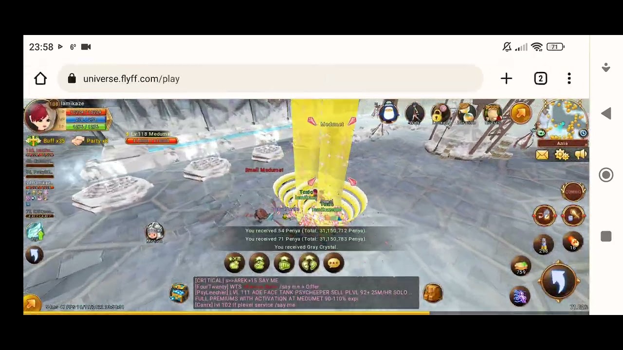 Flyff Universe 108 1v1 Knight Shreding trought Meduments (vs 9+ lvl ...