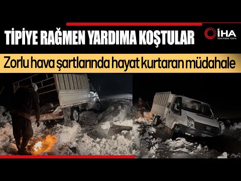 Patnos’ta Beyaz Esaret : Yollar Kapandı, Araçlar Mahsur Kaldı