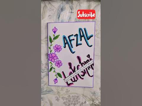 easy front page design::name page design #project #file#lettering # ...