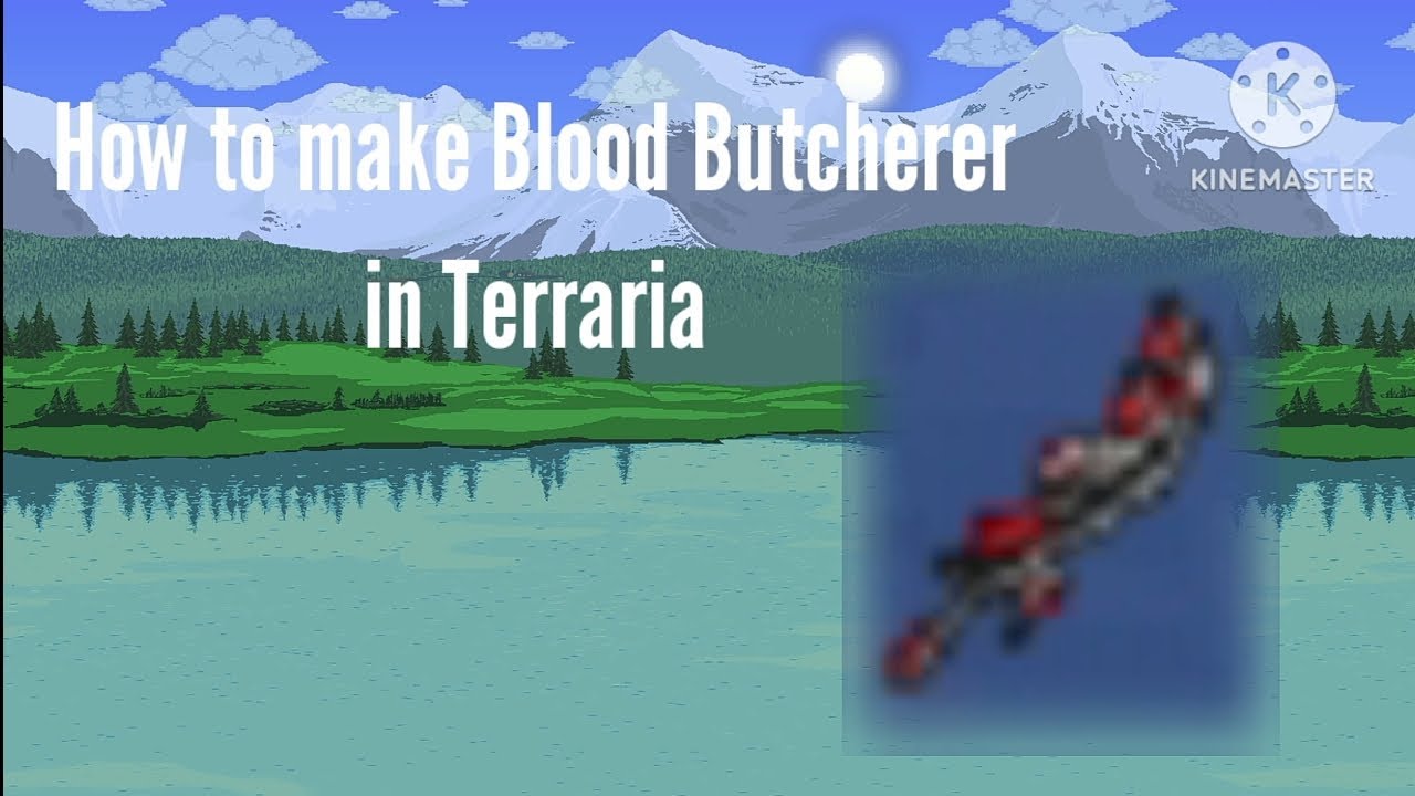 How to craft Blood Butcherer in Terraria - YouTube