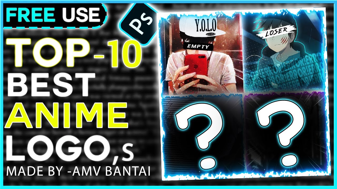 Top 10 Best Anime Logo || Free Used Anime Logo || Anime Logo Pack ...