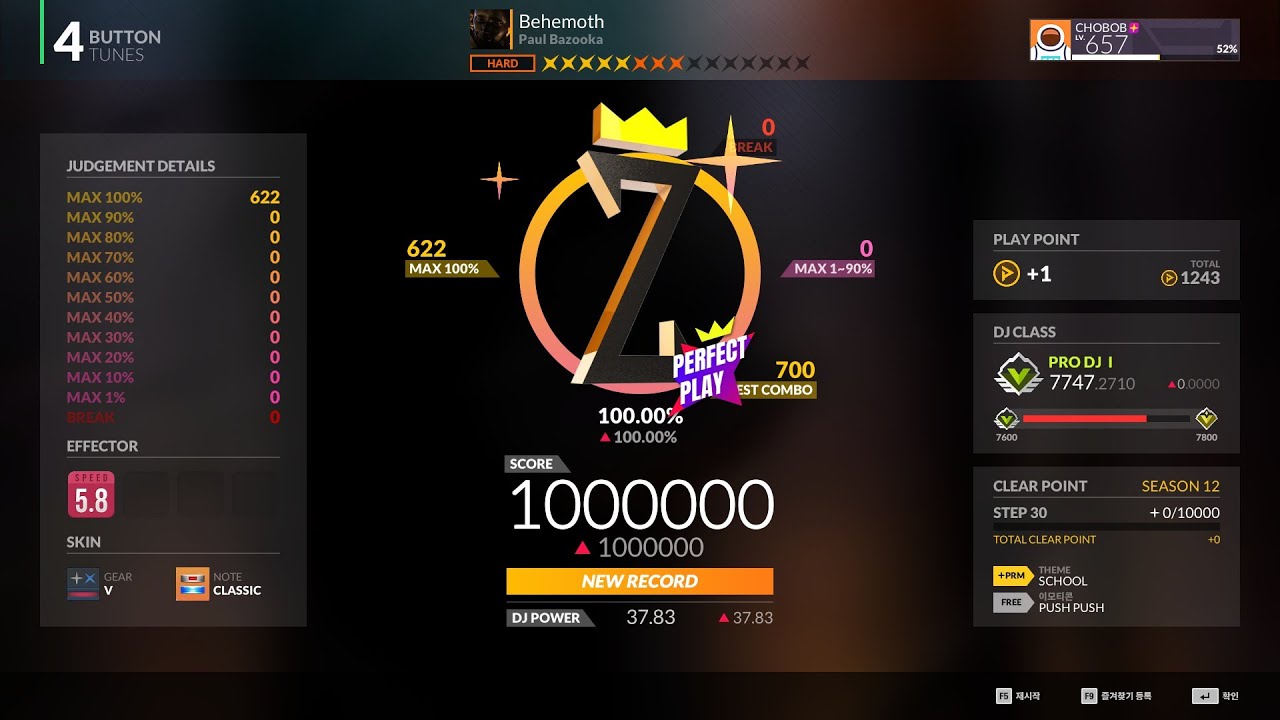 DJMAX RESPECT V | Behemoth 4B HD PERFECT PLAY - YouTube
