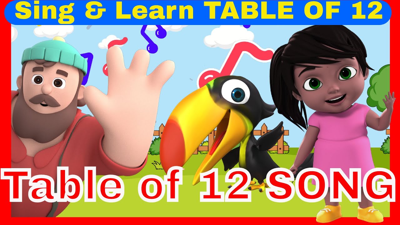 Table of 12 Phonic Song - Toddler Learning Video Songs,Table of 12 ...