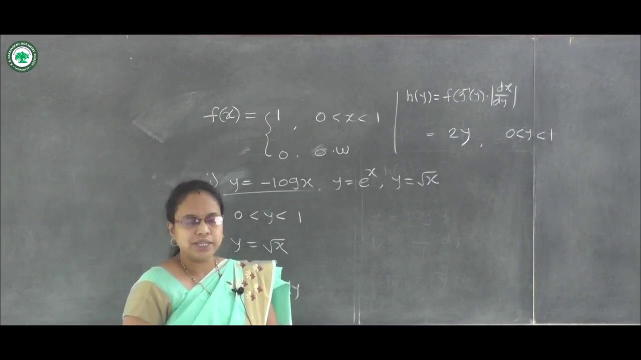 S.Y.B.Sc.(Statistics) || Topic: Transformation of Univariate R.V. || By ...