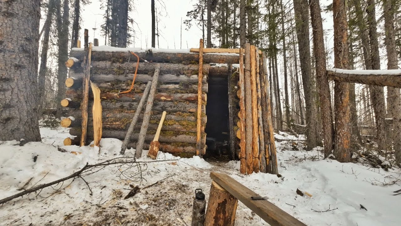 Building a Cabin in the Woods with Only Hand Tools - YouTube
