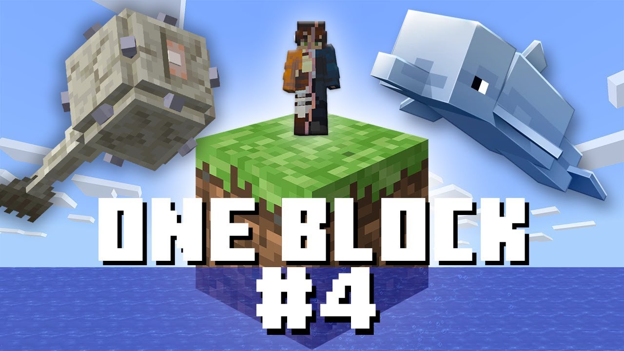 We Played MINECRAFT on only ONE BLOCK! Ep 4: We HATE the Ocean Biome ...
