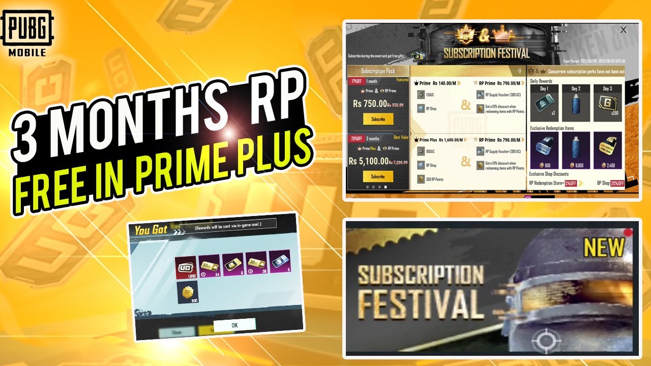 RP Prime Plus In Pubg Mobile - 3 Months RP Prime Plus Subscription in ...