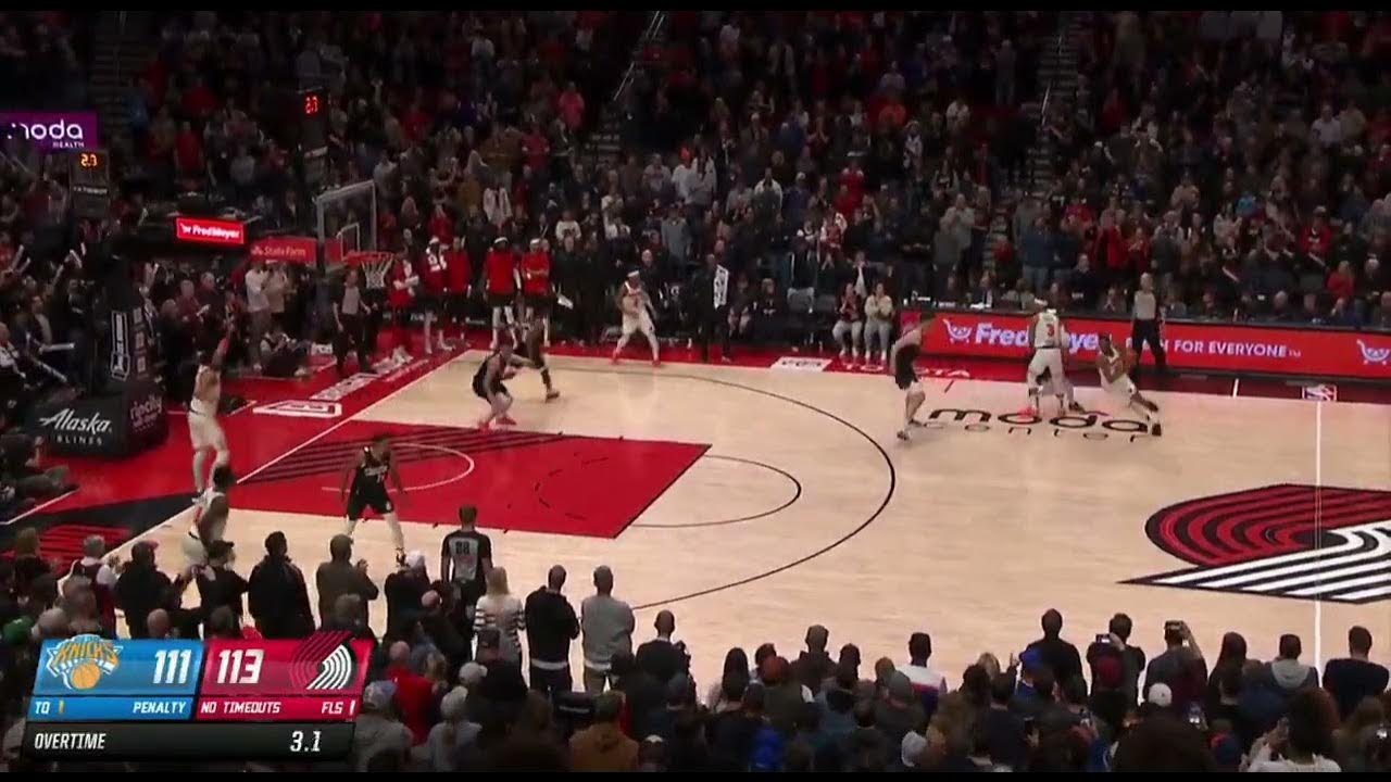 MIKAL BRIDGES INSANE GAME WINNING BUZZER BEATER THREE POINTER VS BLAZERS - YouTube