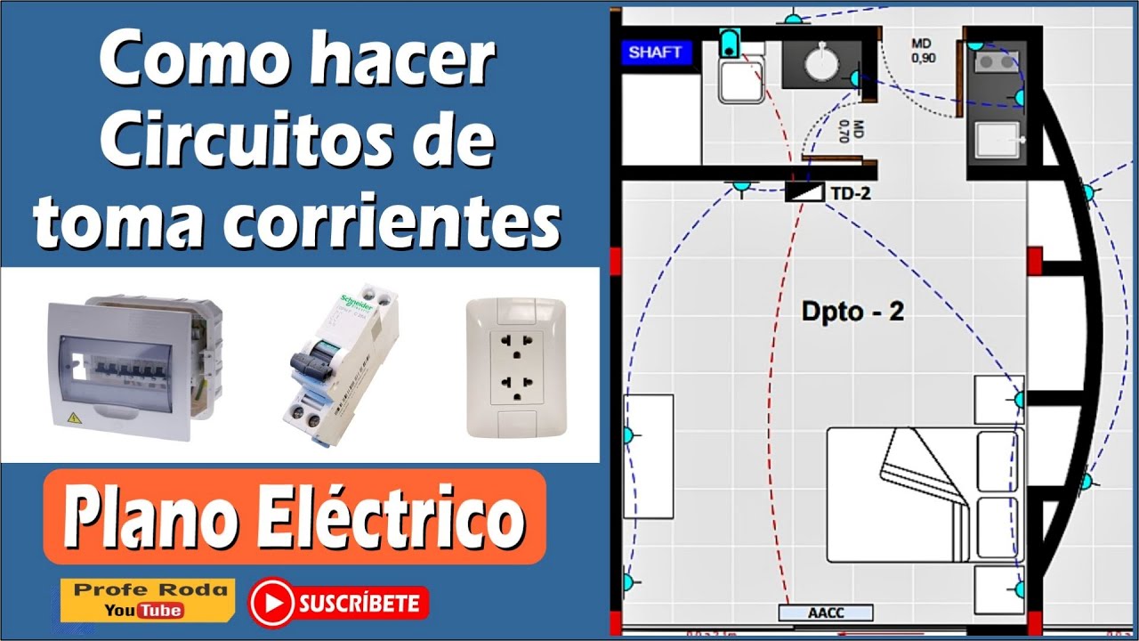 Como hacer Circuito de Toma Corriente - Plano Eléctrico - YouTube