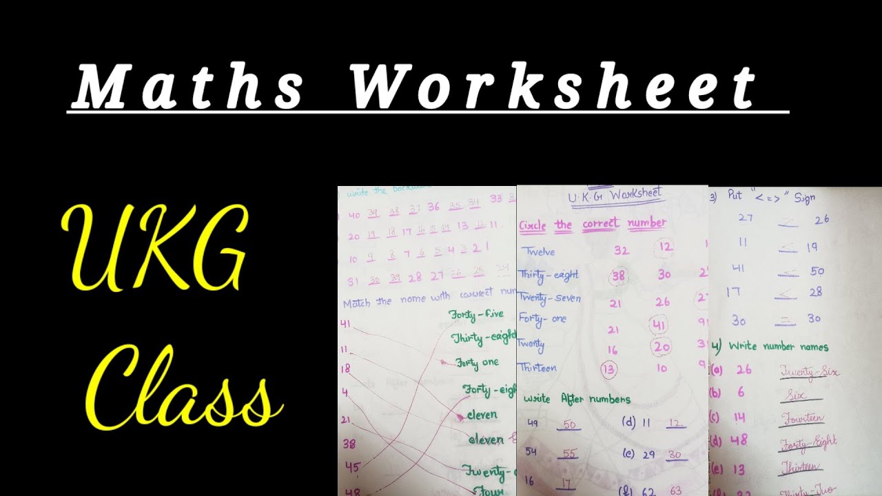 UkG exam paper important questions..for #maths #kidsvideos #kids # ...