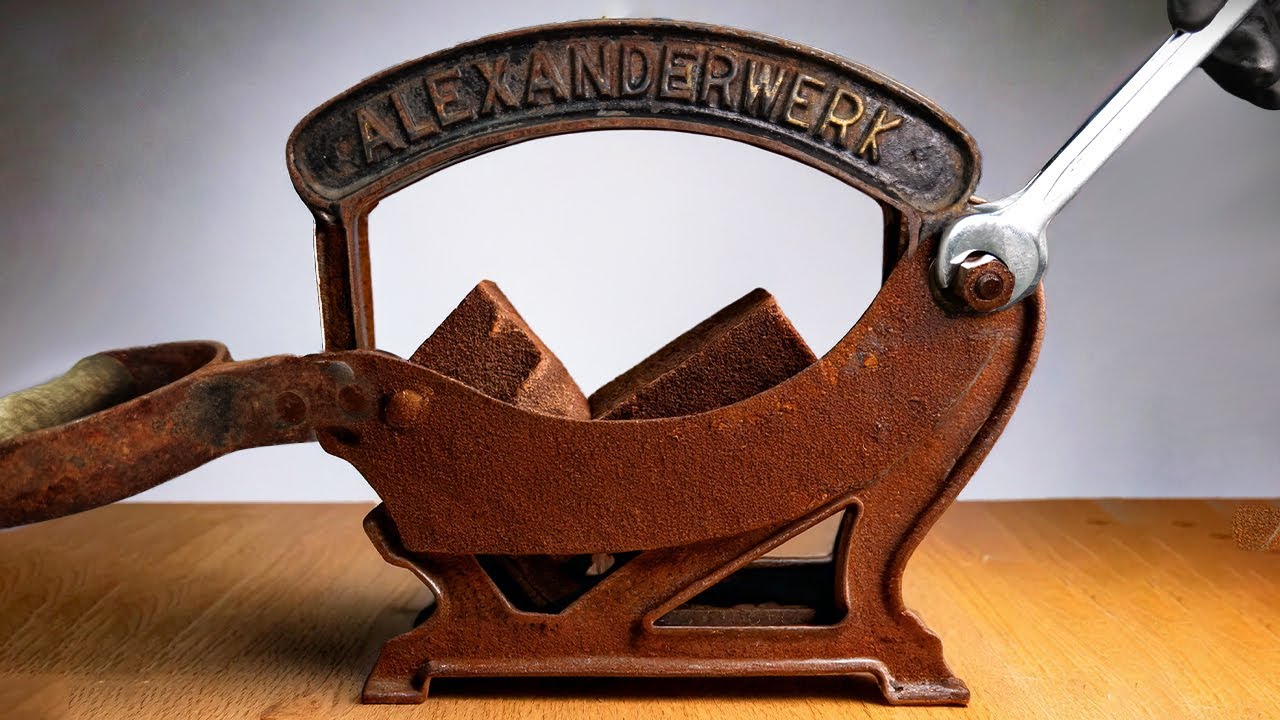 Restoring Extremely Rusty Bread Cutter - YouTube