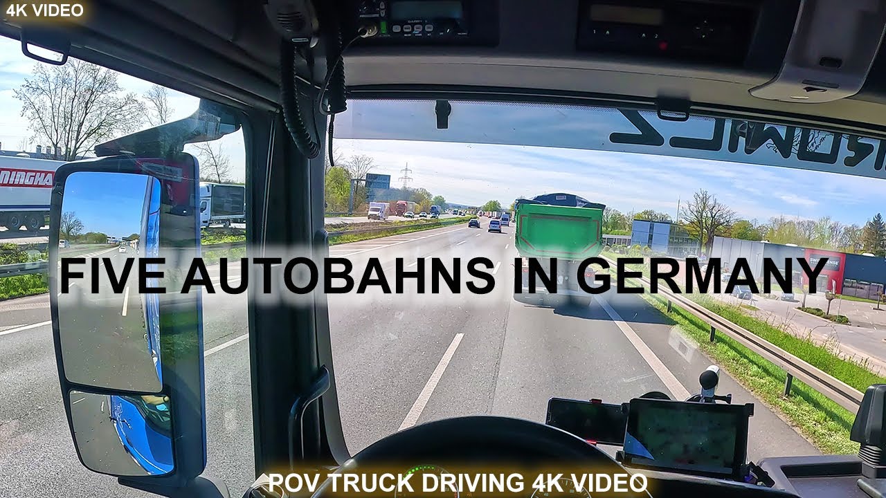 POV 4K TRUCK DRIVING🇩🇪 FIVE AUTOBANS OF GERMANY/ #truckdriver #4k # ...