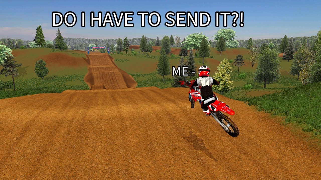 I HAD TO SEND IT IN MX BIKES! - YouTube