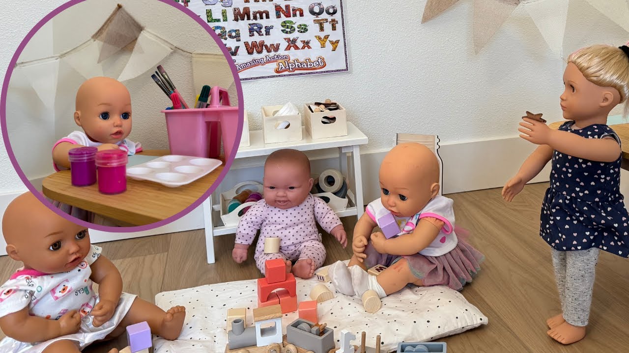 Baby Born Dolls' DayCare Routine. Blocks, Playtime, & a Surprise Treat ...