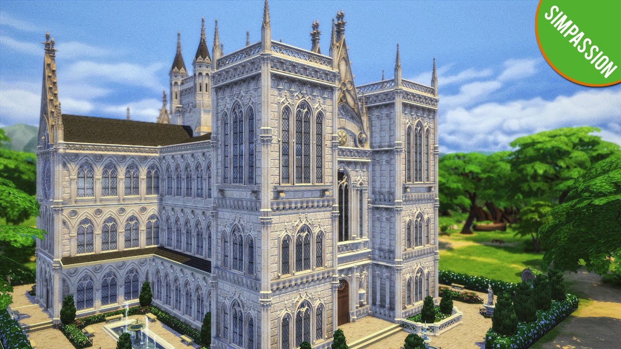 Gothic Church│CC│The Sims 4│Speed Build│SIMPASSION - YouTube