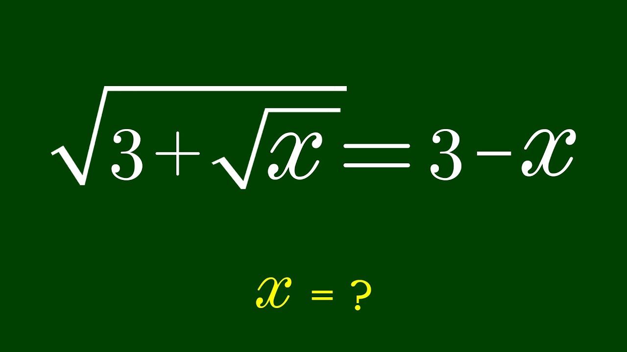 A Nice Algebra Problem | Math Olympiad | Find all roots? - YouTube