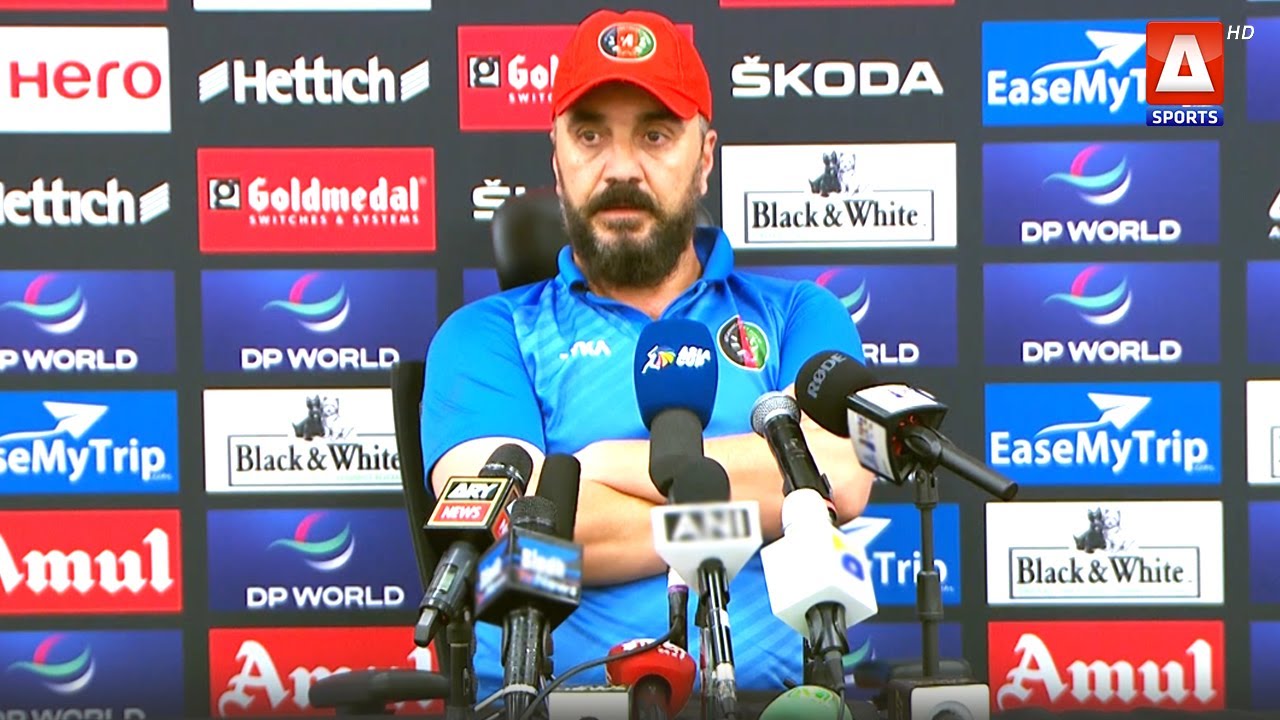 Raees Ahmadzai Press conference after India match - YouTube