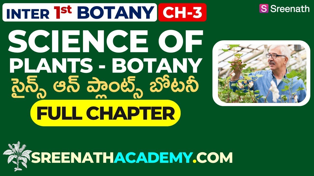 Science on Plants PYQs - Inter 1st Year Botany Ch 3 (TS & AP) - YouTube