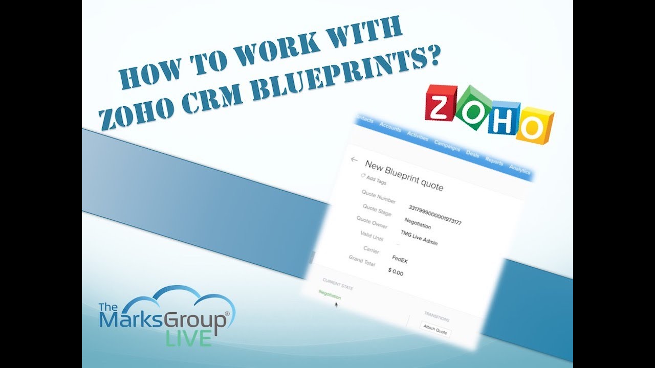 How to Work with Zoho CRM Blueprints - YouTube