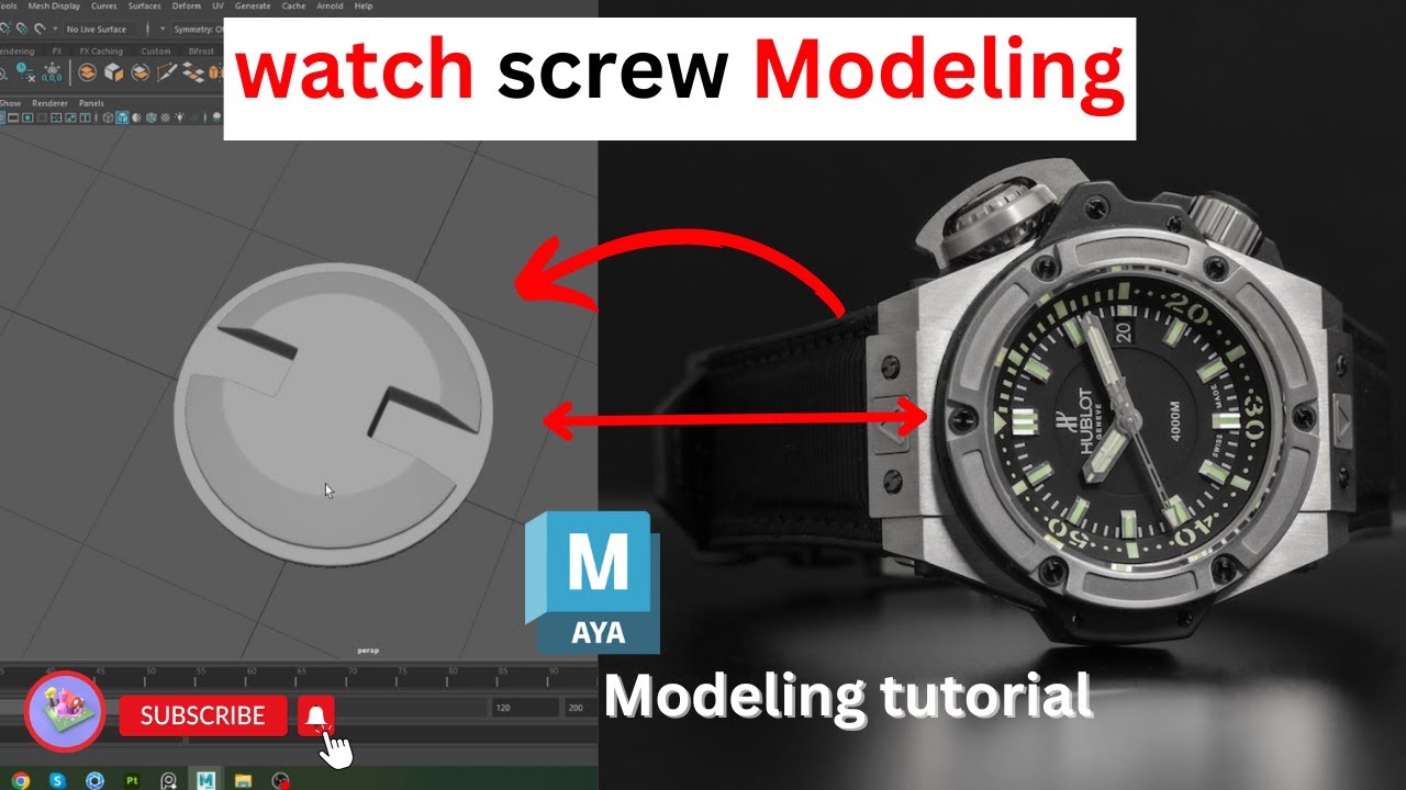 Watch screw Modeling in MAYA || SCREW MODEL || - YouTube