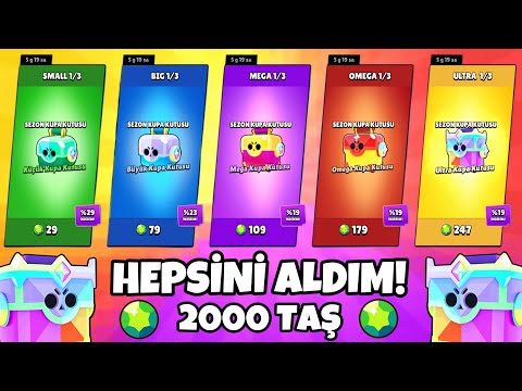 DÜKKANDAKİ BÜTÜN KUTULARI SATIN ALDIM 🤑 (2000 TAŞ) - Brawl Stars