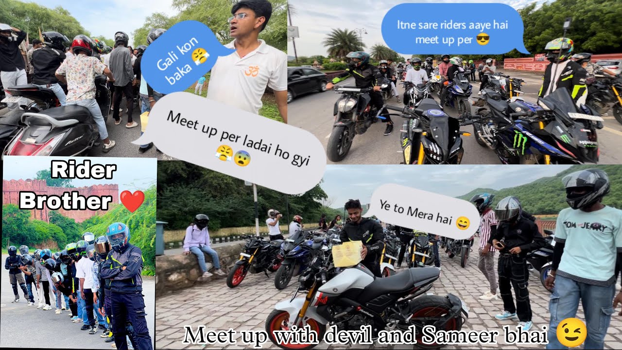 Meet up with Devil and Sameer bhai | Sunday Ride | Ladai ho gyi 😱|| Road range with uncle 😡😳 ...