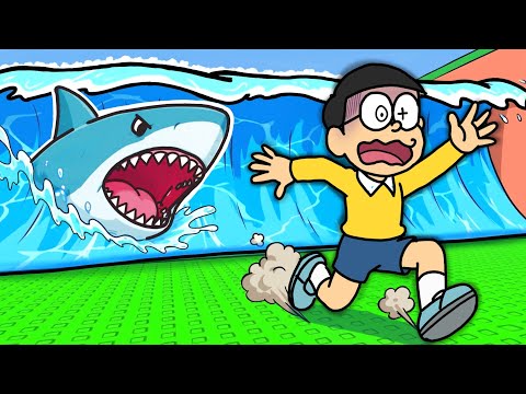 Nobita Escaping The Tsunami 