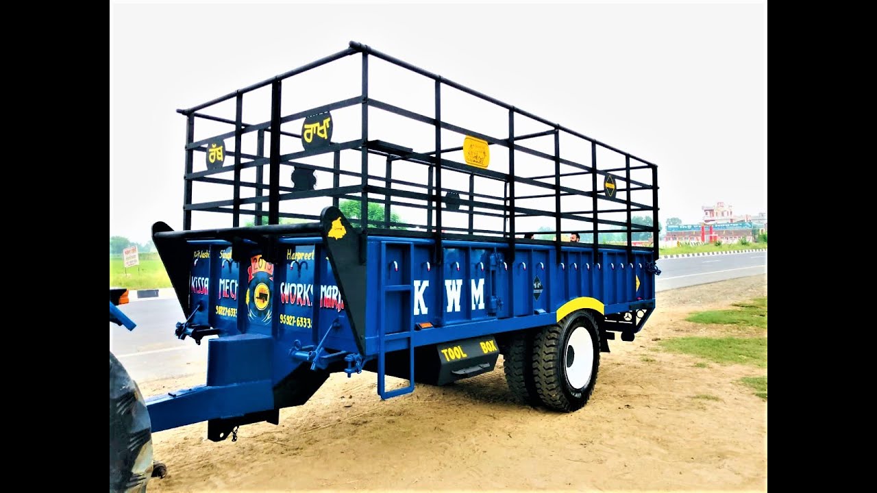 { 16*7 TRALLA }Tractor trolley Manufacturer in Punjab, India(KISSAN ...