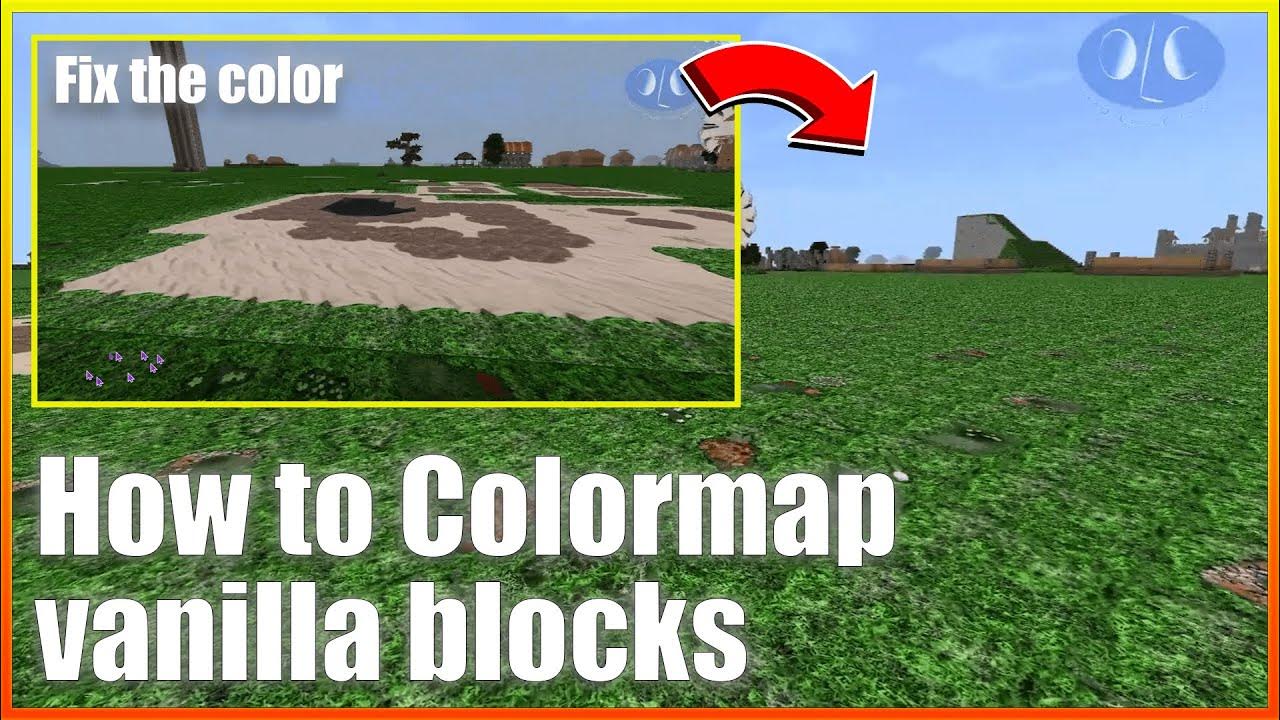 How to Colormap vanilla blocks - Stop Grass leaves texture color overlay damage Bedrock ...