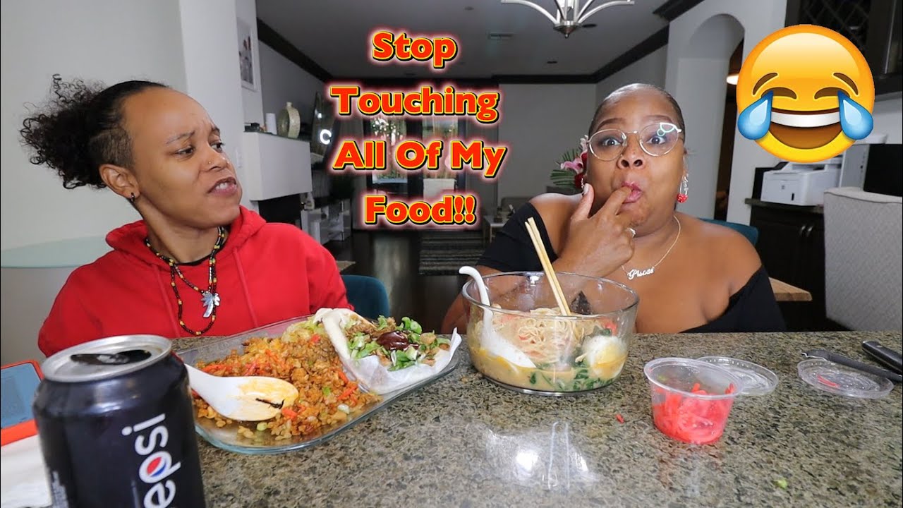 TOUCHING ALL HER FOOD THE ENTIRE VIDEO MUKBANG PRANK ON MY WIFE! - YouTube