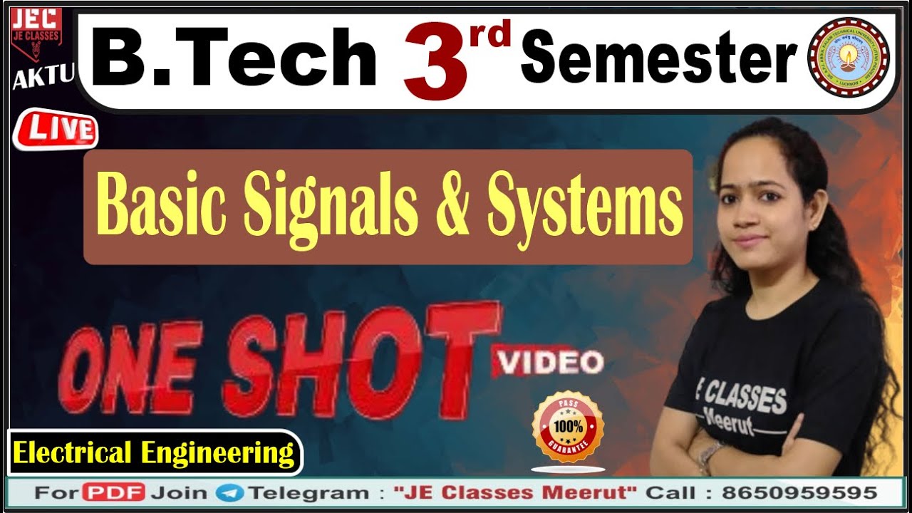 Basic Signals & Systems Electrical Engg.|| B.Tech 3rd Semester One Shot Marathon Class JE ...