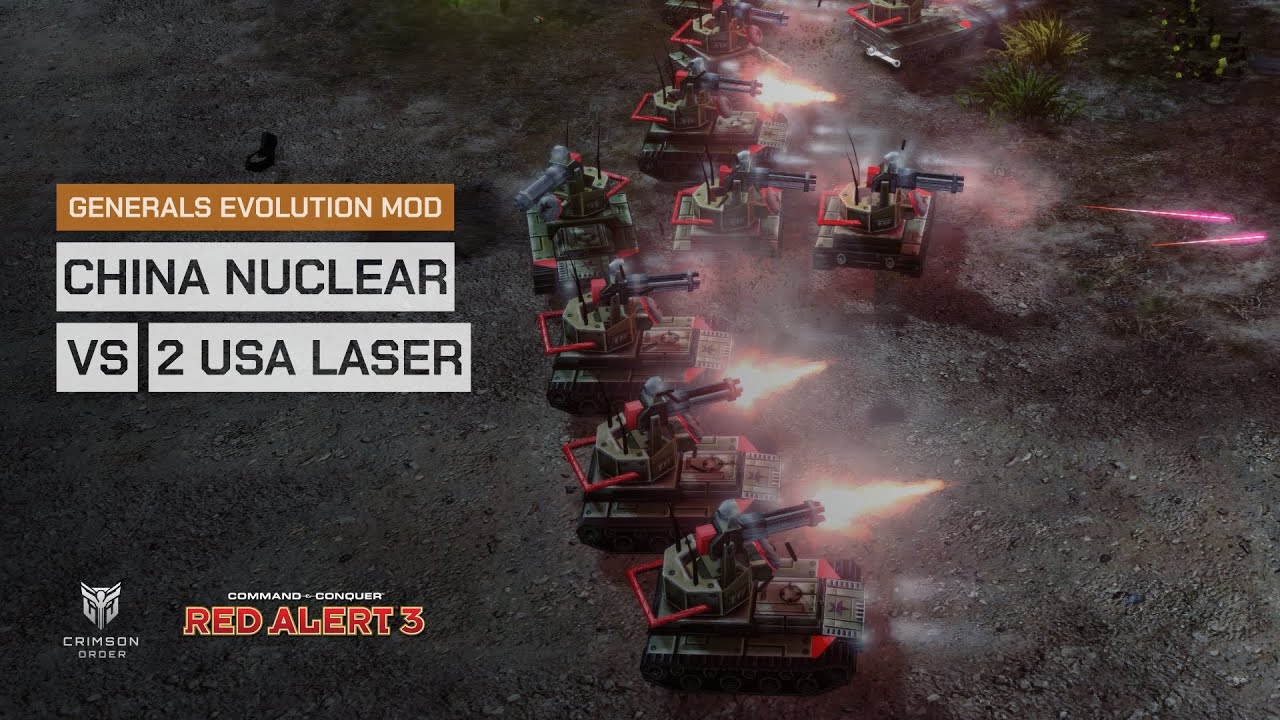 Red Alert 3 [Generals Evolution Mod] - China Nuclear vs 2 USA Laser ...