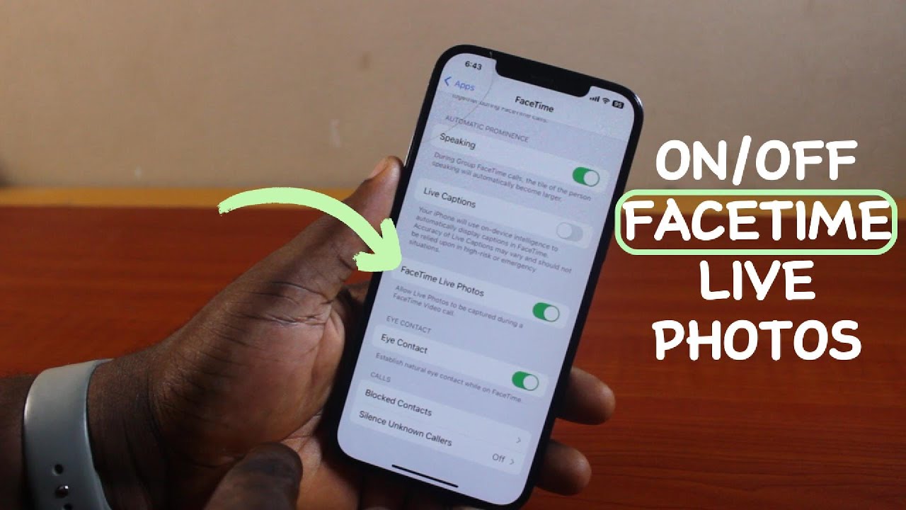 How to Turn On or Off Facetime Live Photos on iPhone - YouTube