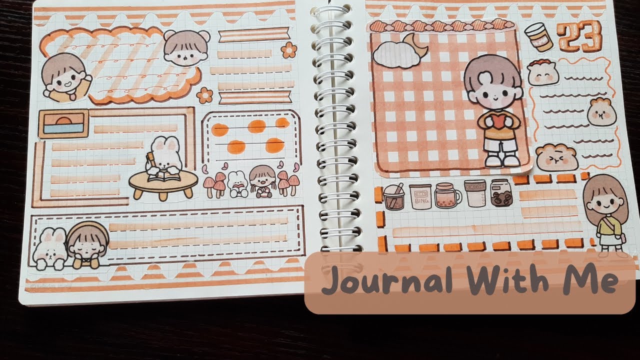 Day 4 : Orange and Brown Mini Telado Journal 🧡🤎 | 5 Days Mini Telado ...