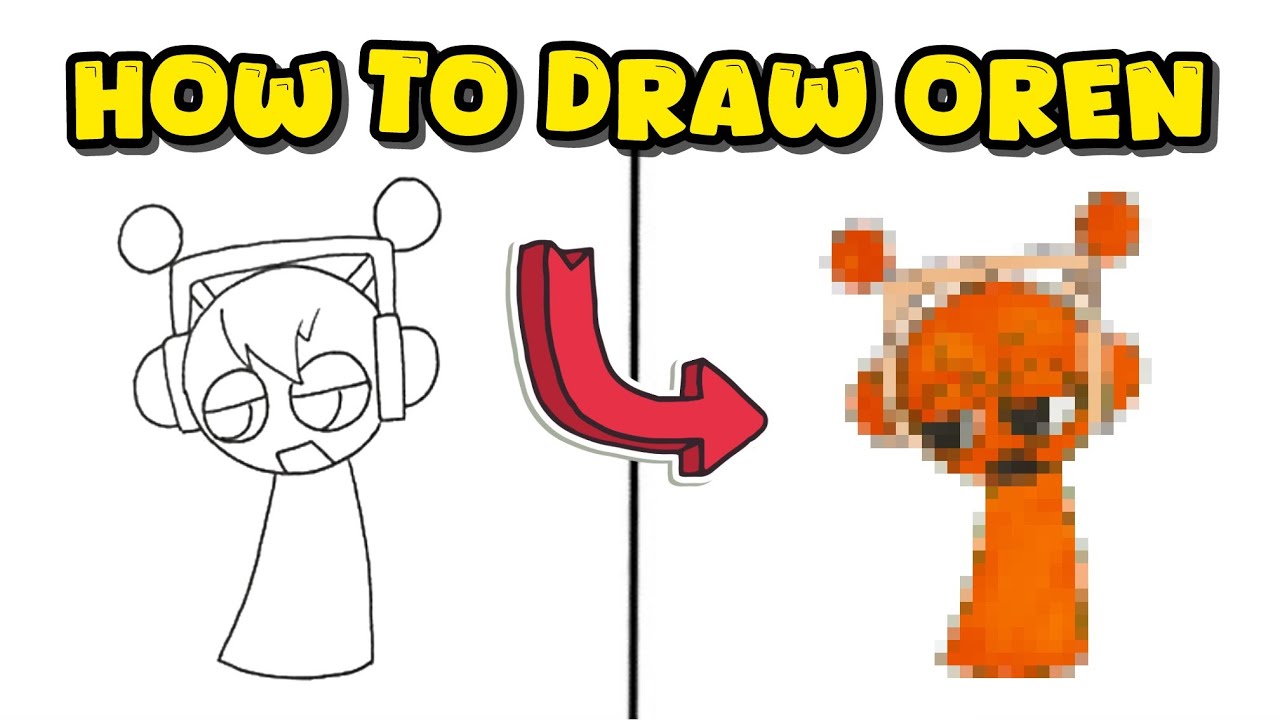 How to Draw Oren from Incredibox Sprunki – Game Character Drawing - YouTube