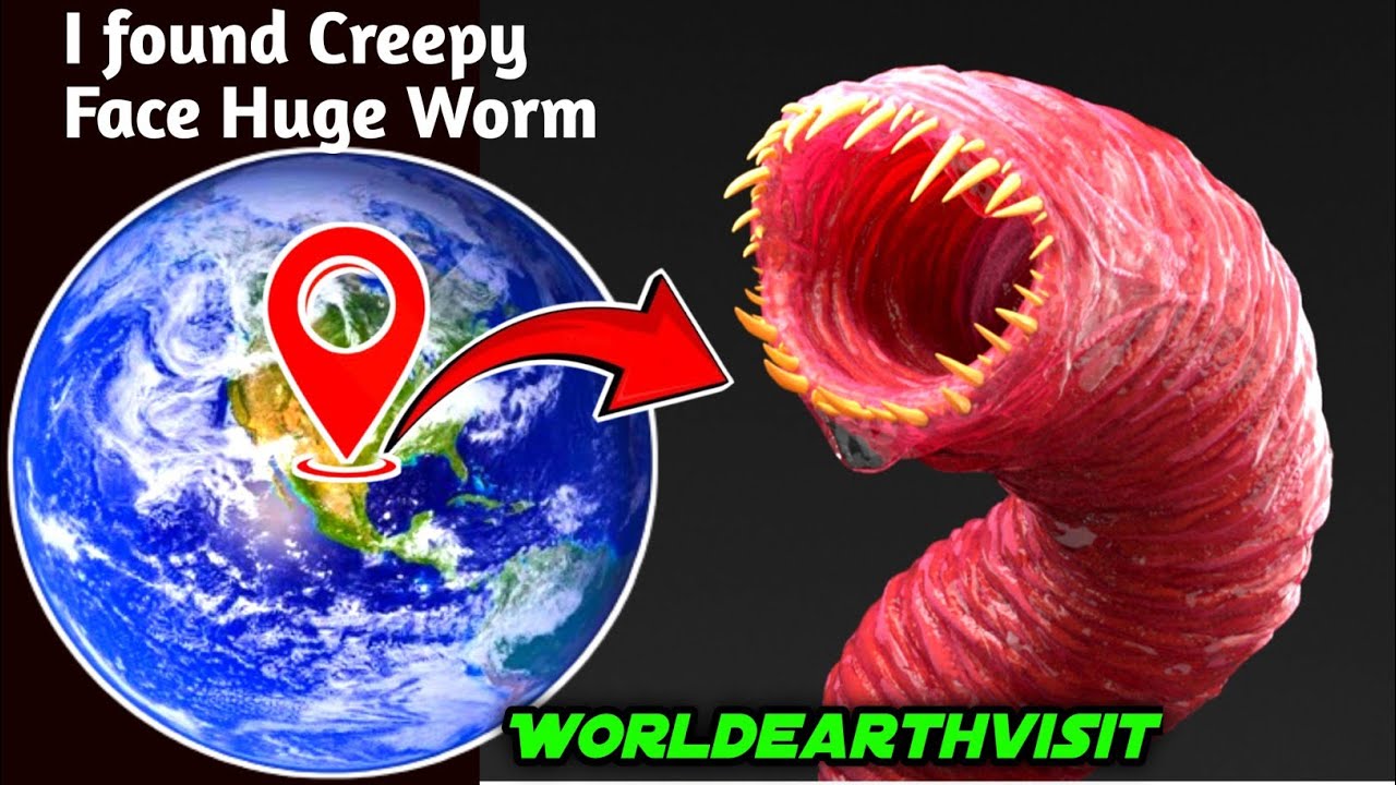 I Found a Very Creepy Face Giant Worm in Real Life On Google Earth and ...