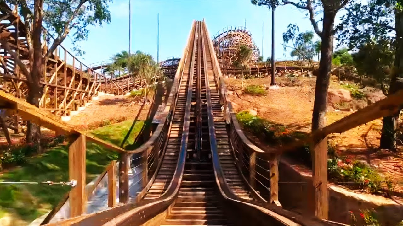 Roaring Timbers POV - New GCI Wooden Roller Coaster! - Sun World Hon ...