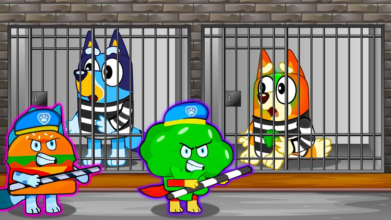 Bluey & Bingo Go to Jail! 🍔🥦 A Fun Lesson About Healthy & Junk Food ...