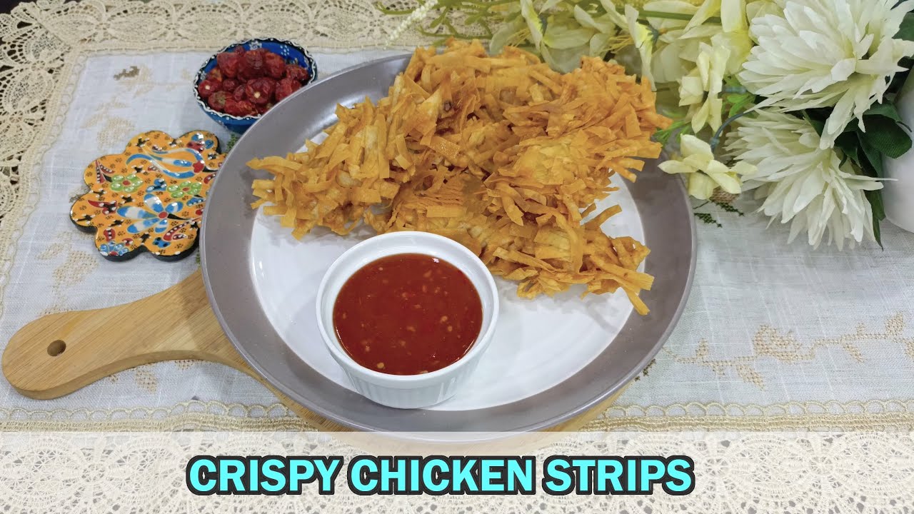 CRISPY CHICKEN STRIPS\ SPICY AND CRISPY CHICKEN TENDERS \THREAD CHICKEN ...