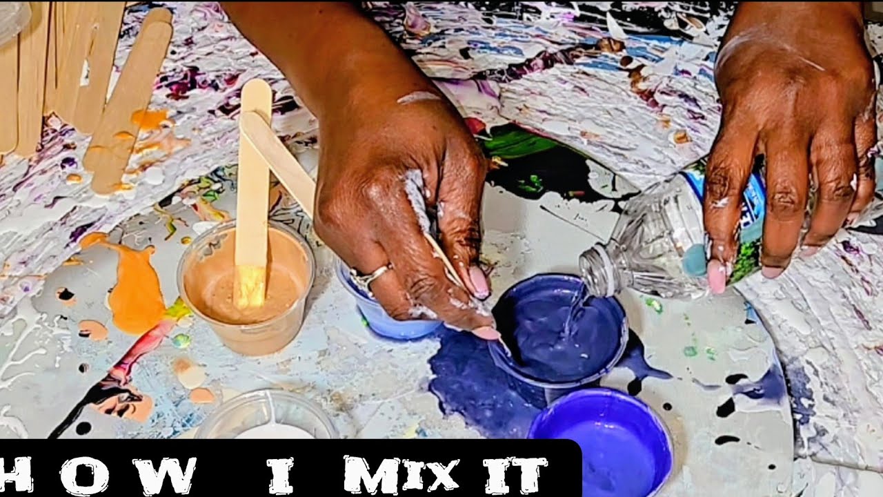 Exclusive Behind the Scenes - Mixing paint for Fluid Art! Color Process ...