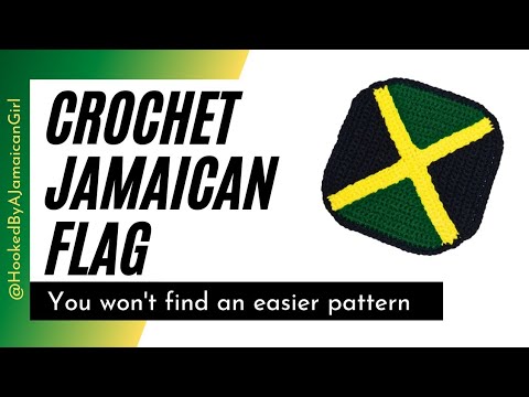 Jamaican Flag Crochet Pattern in 2 Easy Steps | How to Crochet the ...